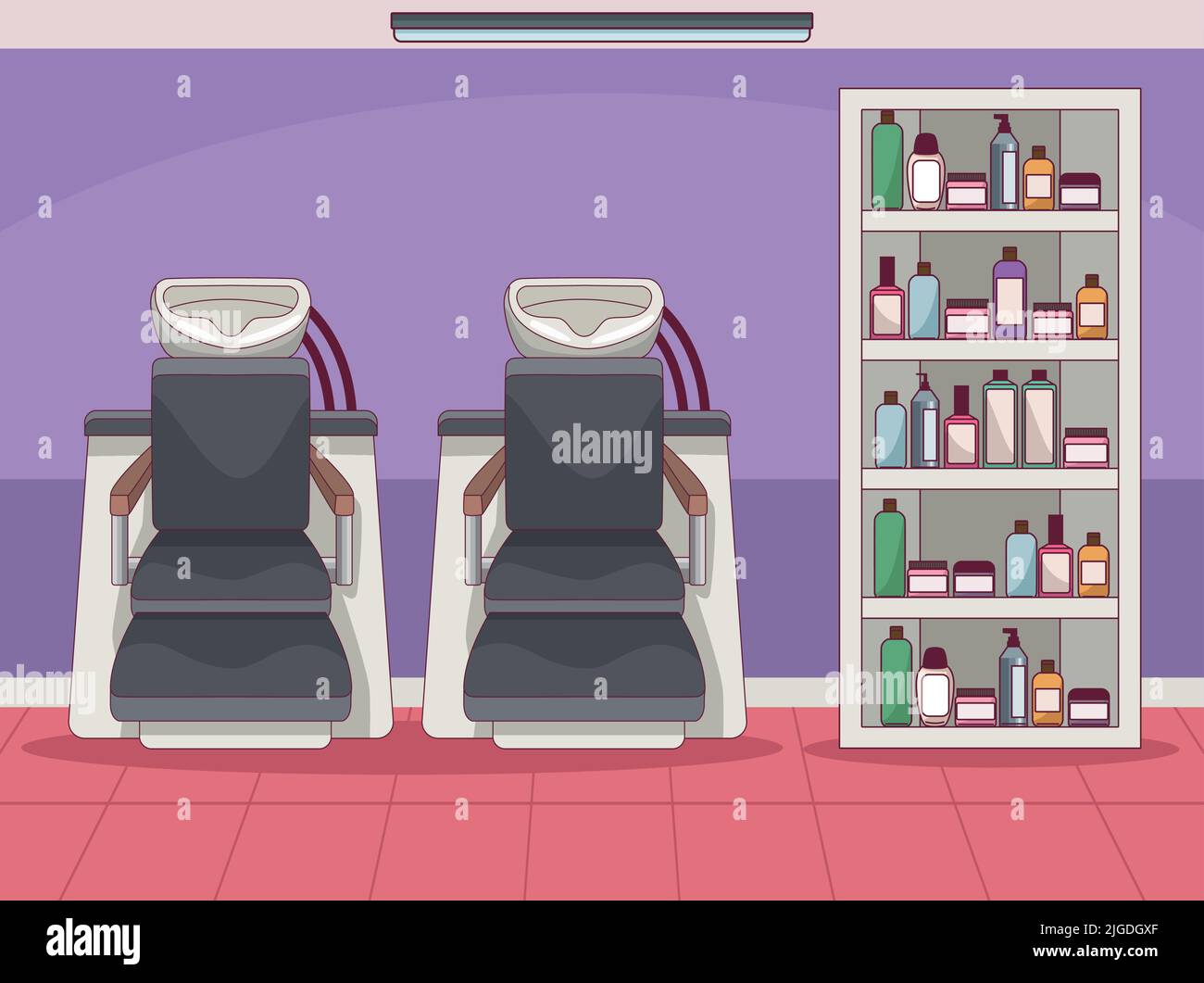 Illustration hair salon scene Stock Vector Images - Alamy