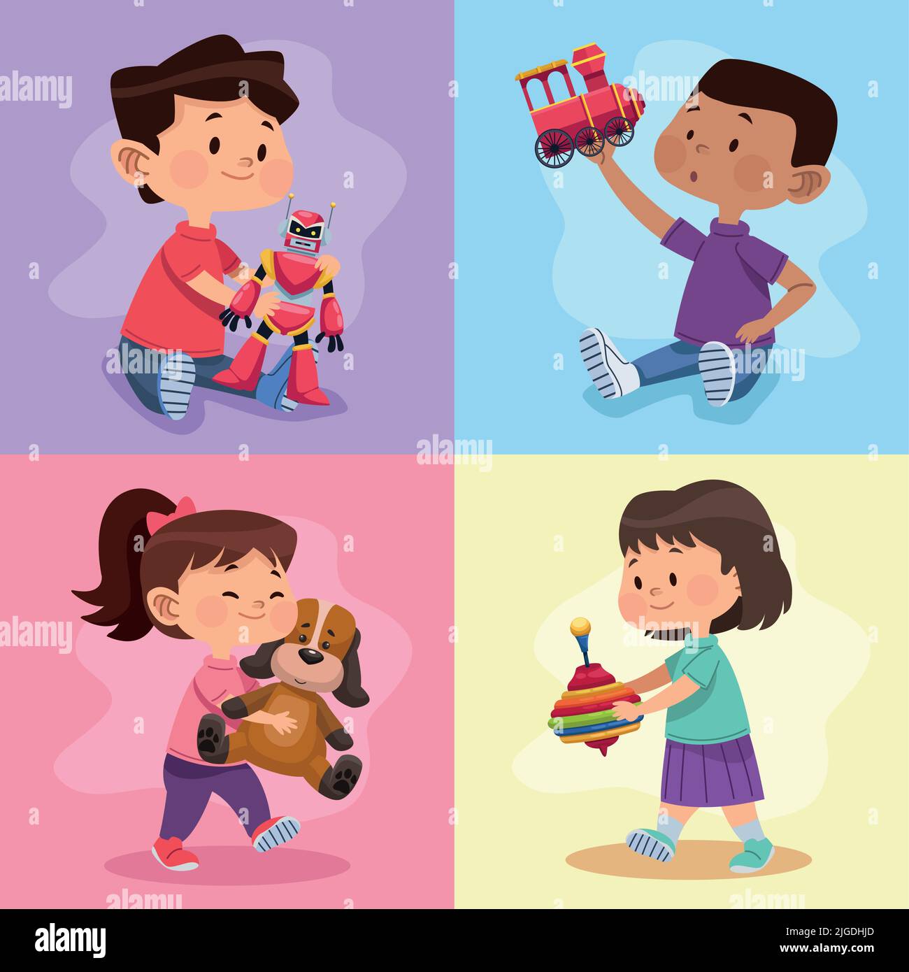 Children playing on top Stock Vector Images - Alamy