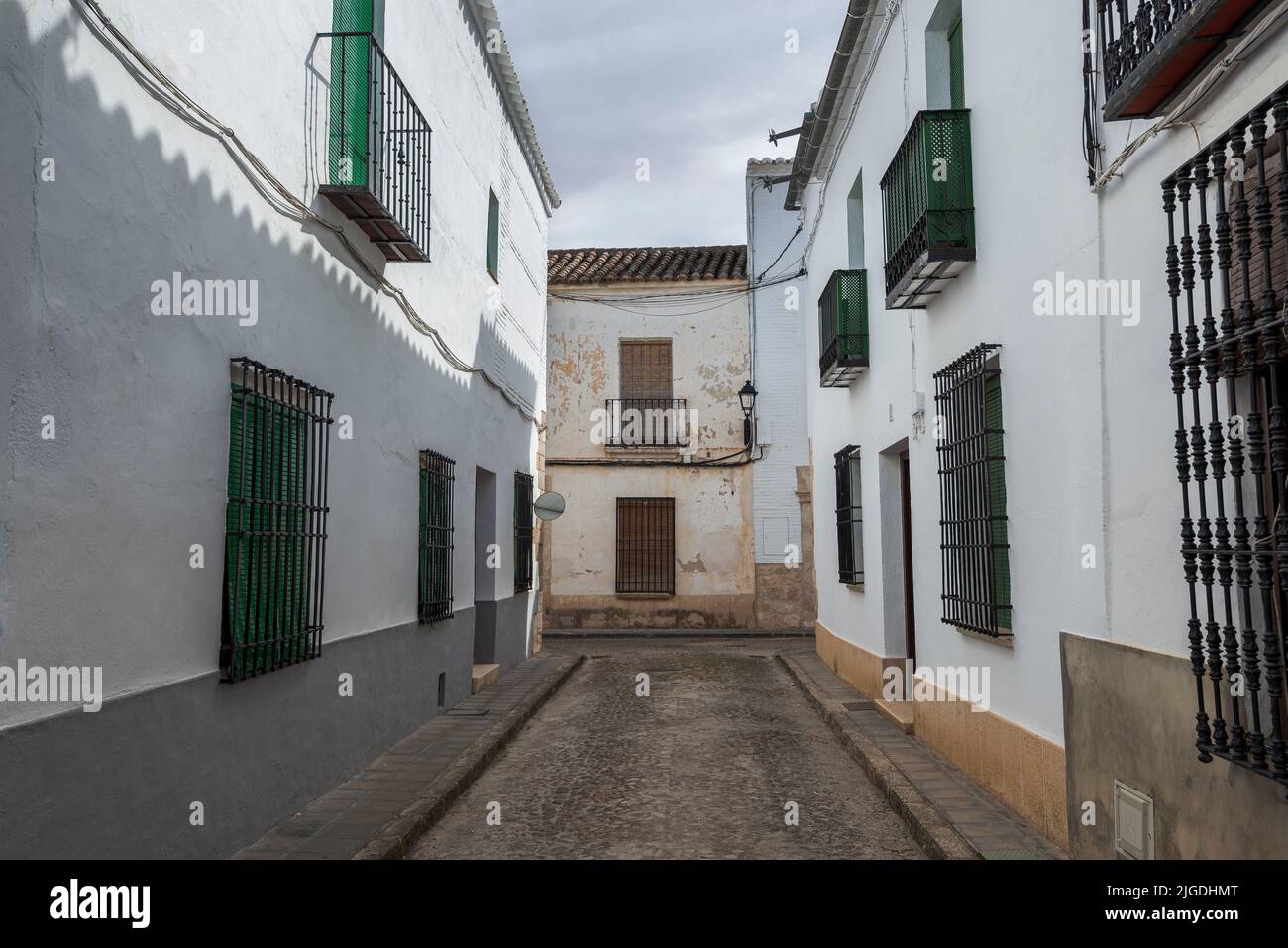 Traditional architecture in Almagro, in the province of Ciudad Real ...