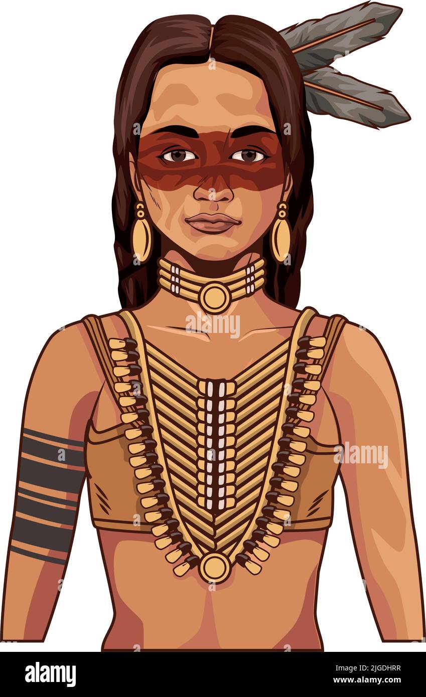 female native american front Stock Vector Image & Art - Alamy