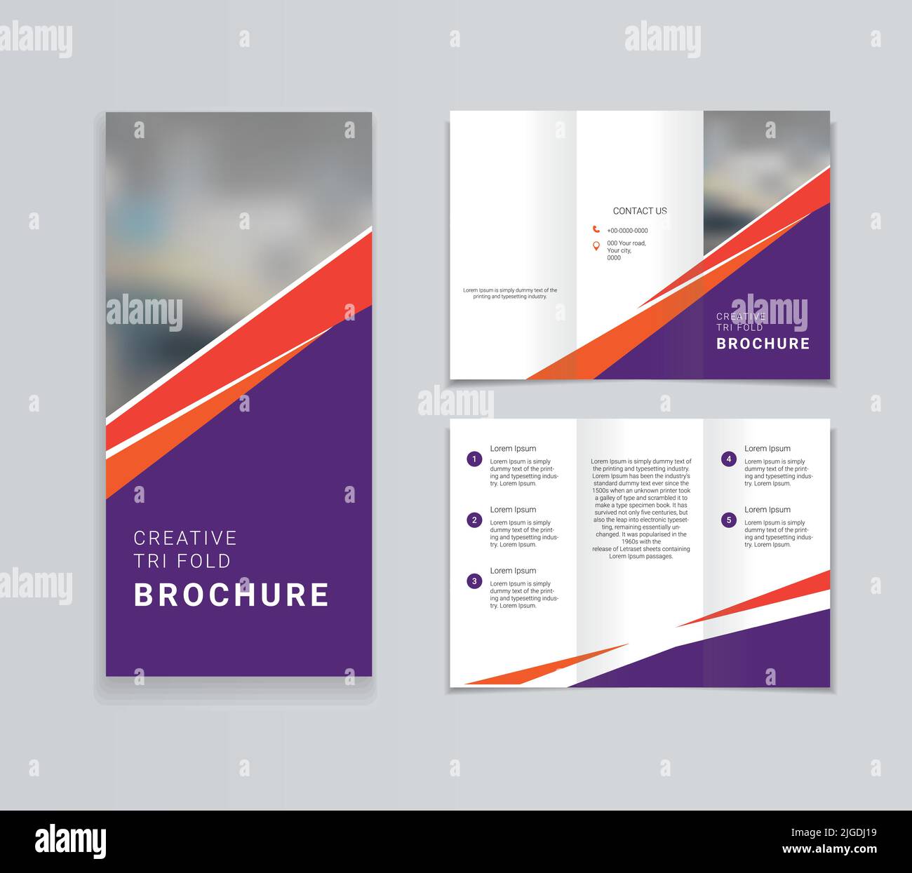 Tri Fold Brochure Design Template Stock Vector Image & Art - Alamy