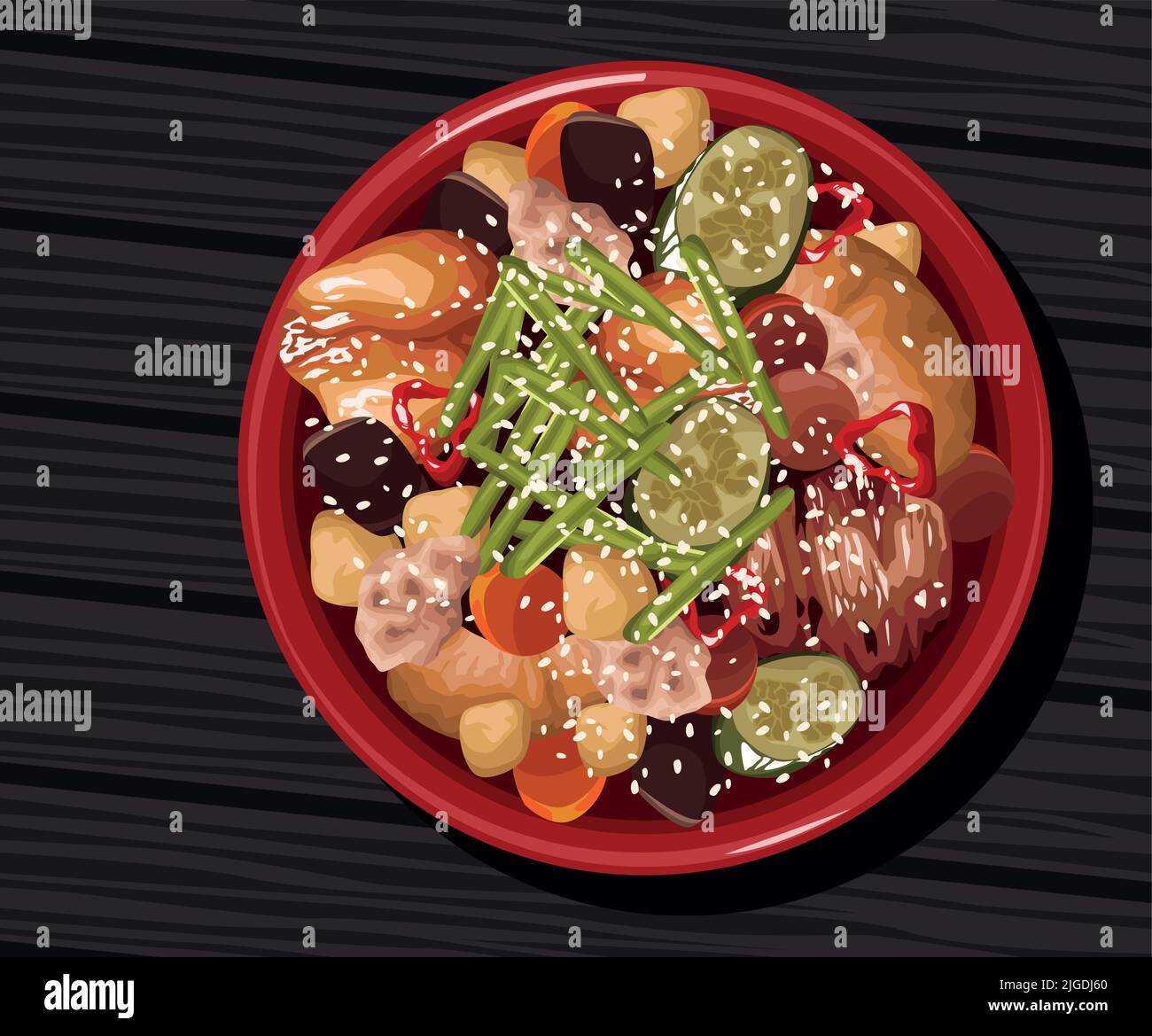 Okonomiyaki Stock Vector Images - Alamy
