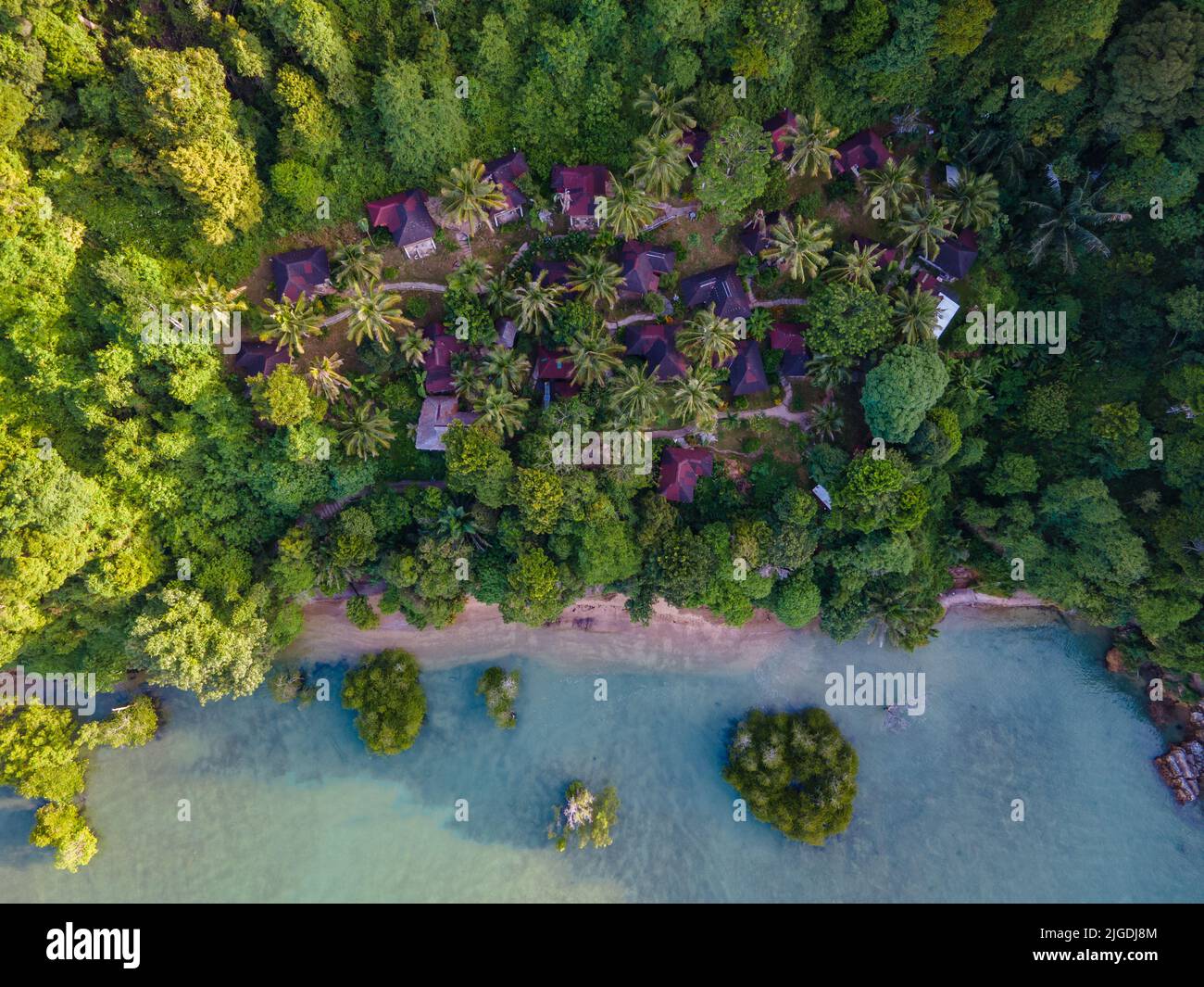 Railay beach Krabi Thailand, tropical beach of with backpacker bamboo ...