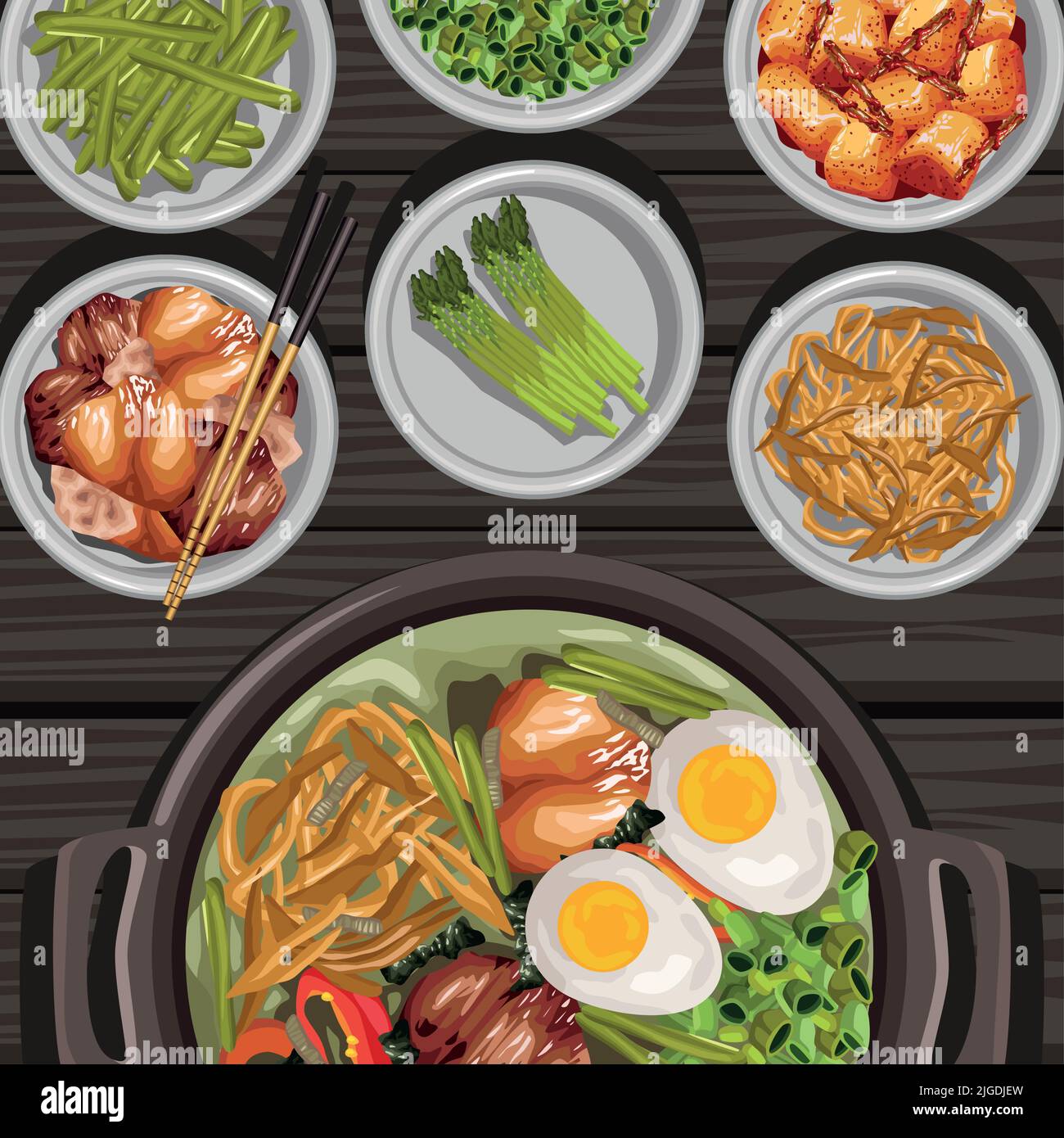 Japanese plates Stock Vector Images - Alamy