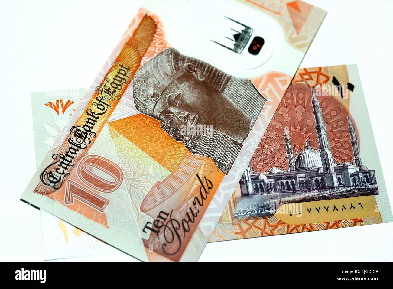 The new first Egyptian 10 LE EGP ten pounds plastic polymer banknote ...