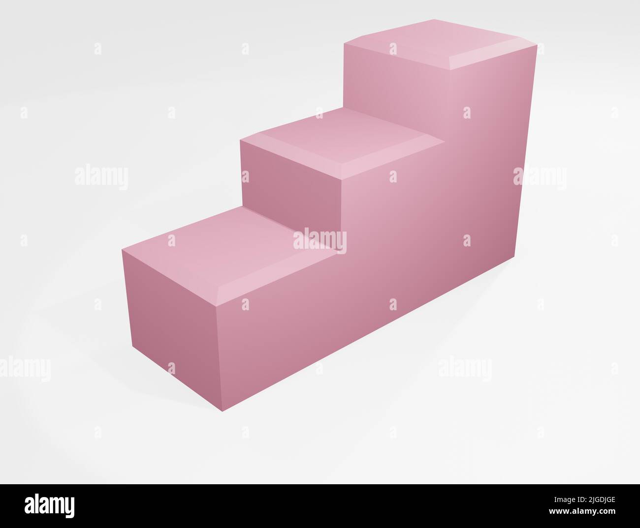 Pink stairs 3d pedestal hi-res stock photography and images - Alamy