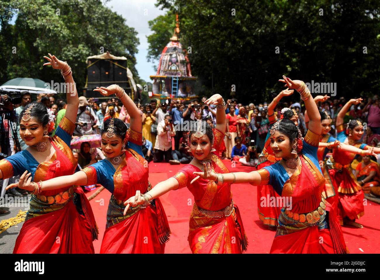 BharataNatyam (Indian classical dance) dancers seen performing during ...