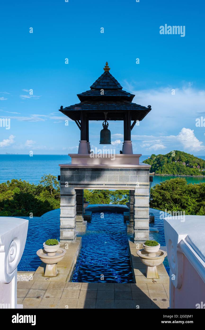 Koh Lanta Thailand June 2022, luxury beach chairs by the swimming pool ...