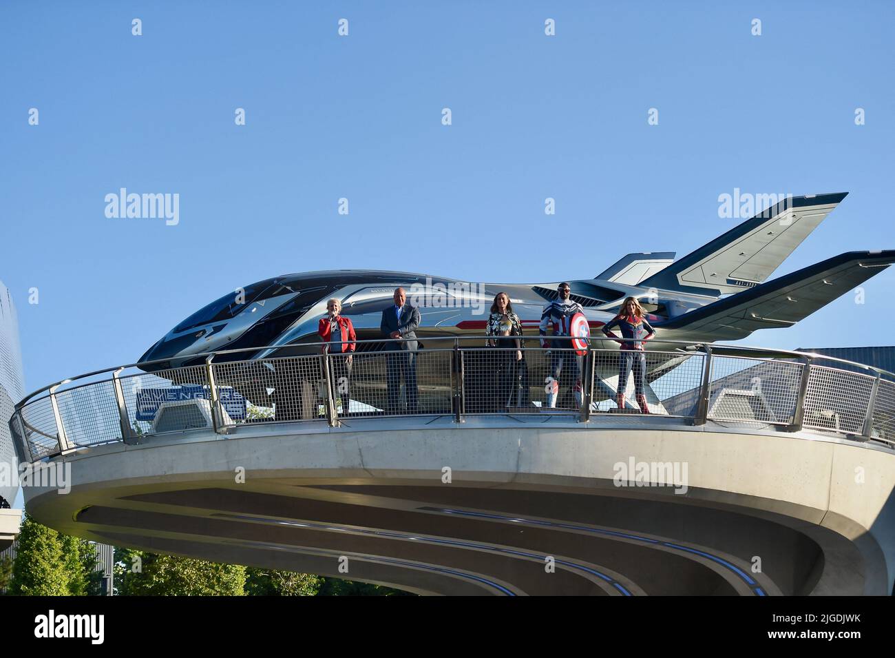 Paris, France. 09th July, 2022. Spiderman, Iron Man, President of ...