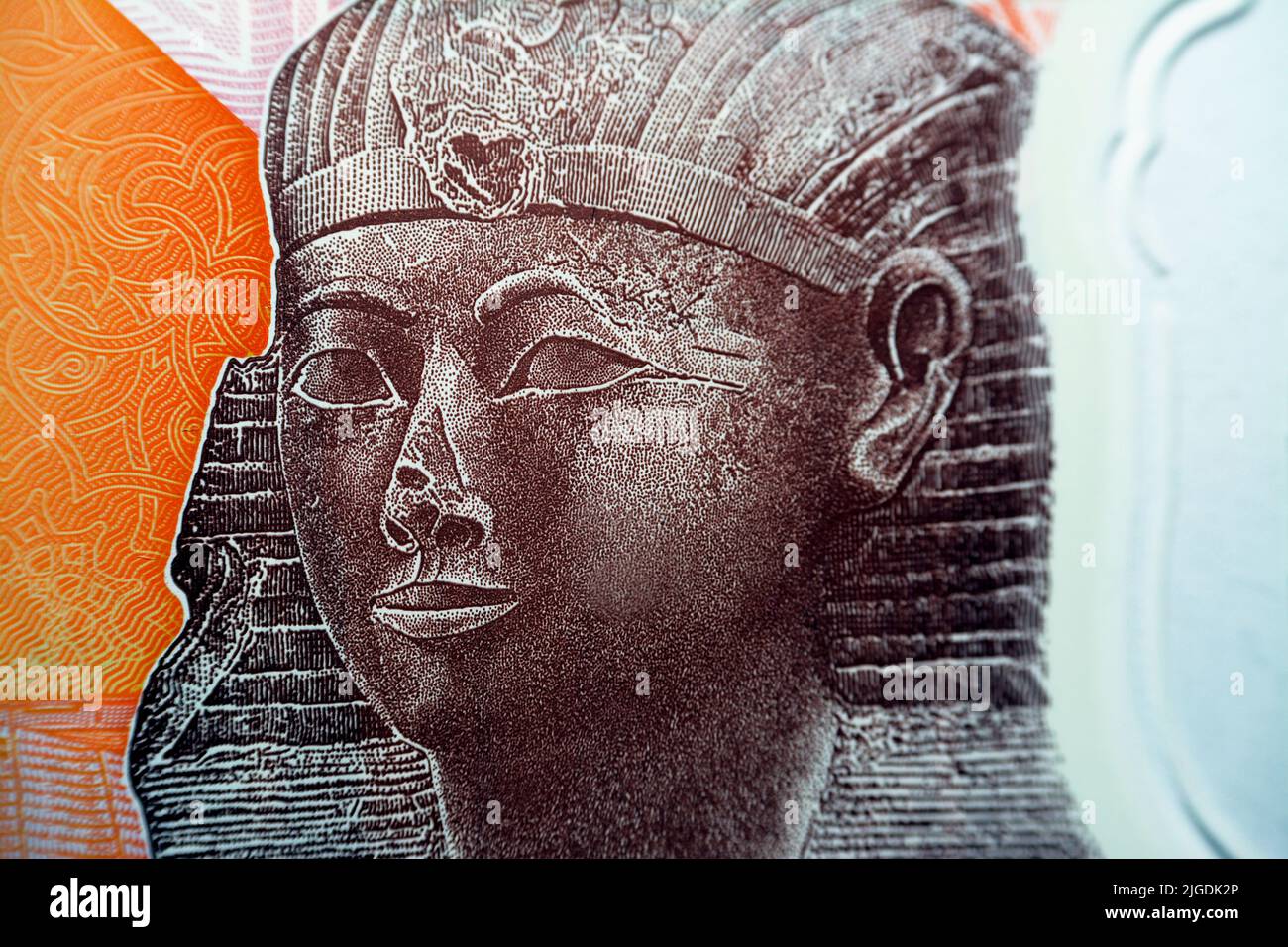 Queen Hatshepsut closeup view from the reverse side of the new first ...