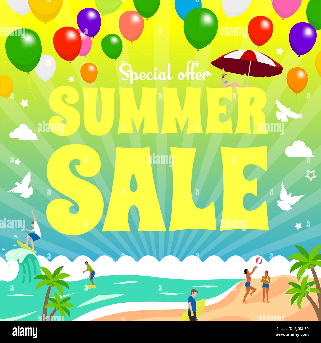Summer sale banner web hi-res stock photography and images - Alamy