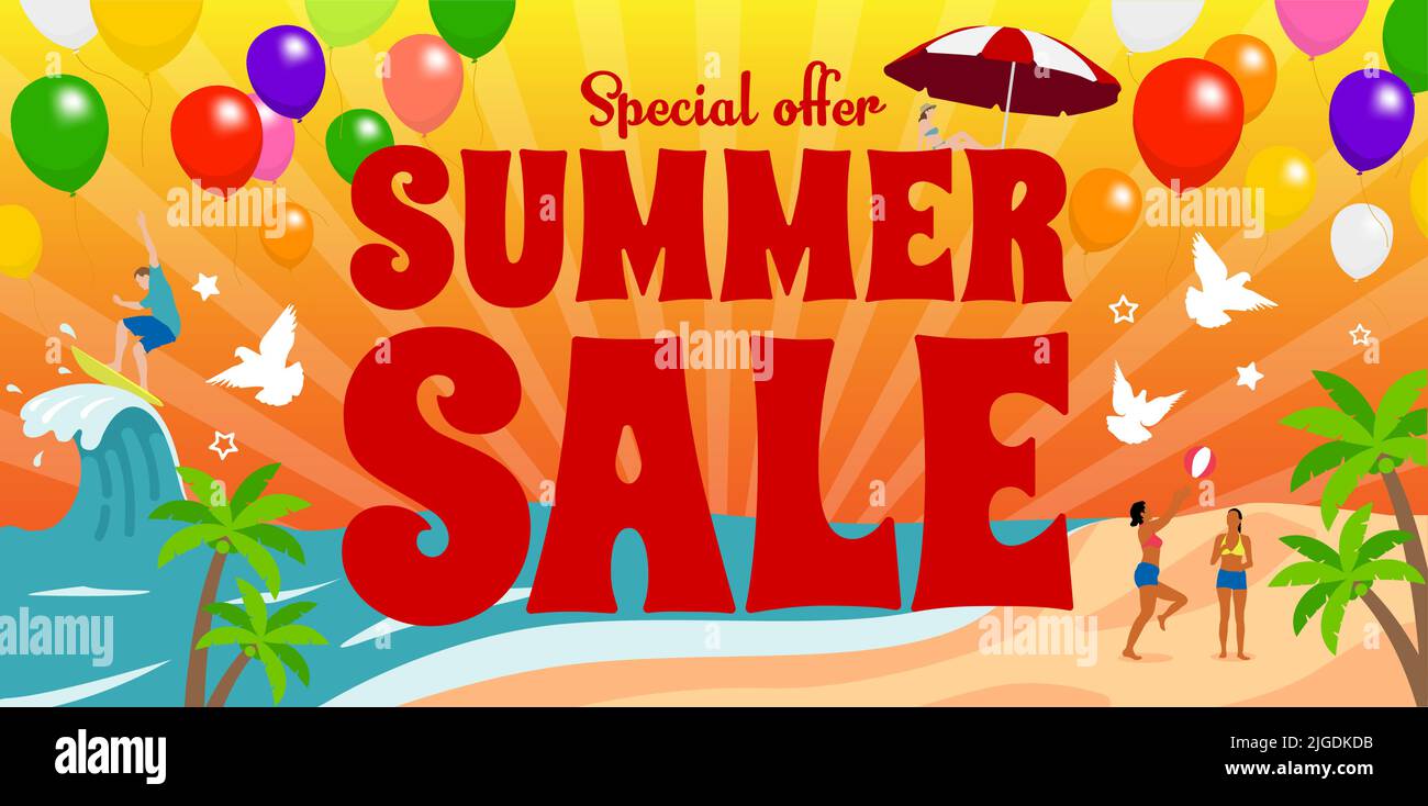 Summer web banner background Stock Vector Images - Alamy