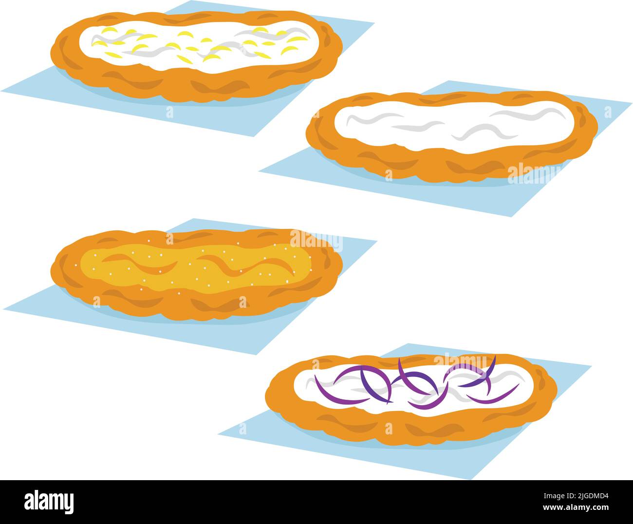 Langos street food Stock Vector Images - Alamy