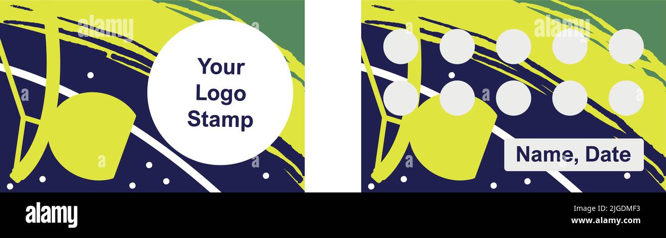 Loyalty business card in Brazilian design for restaurants, bars, sport ...