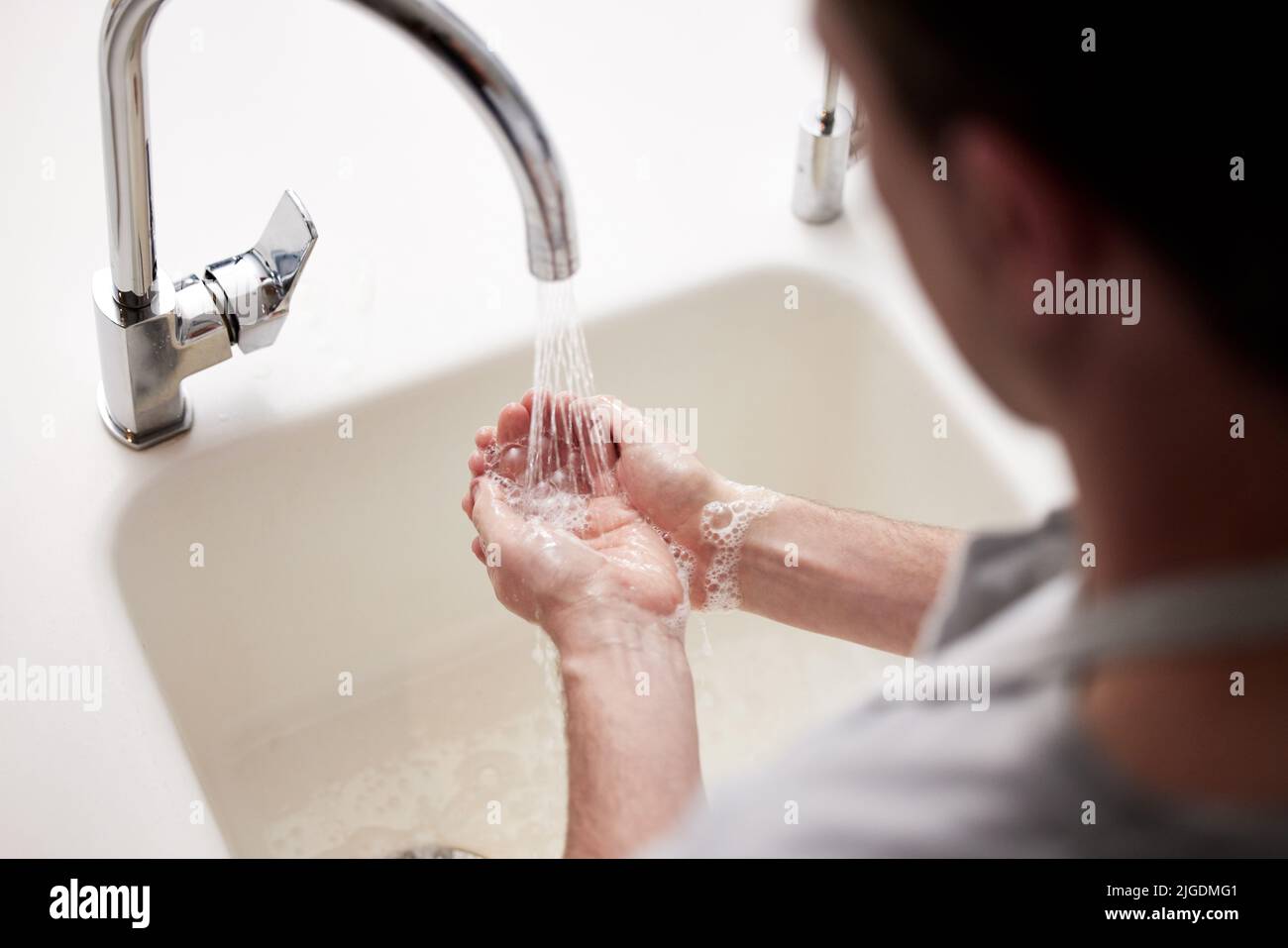 Female hands carefully washing fresh hi-res stock photography and ...