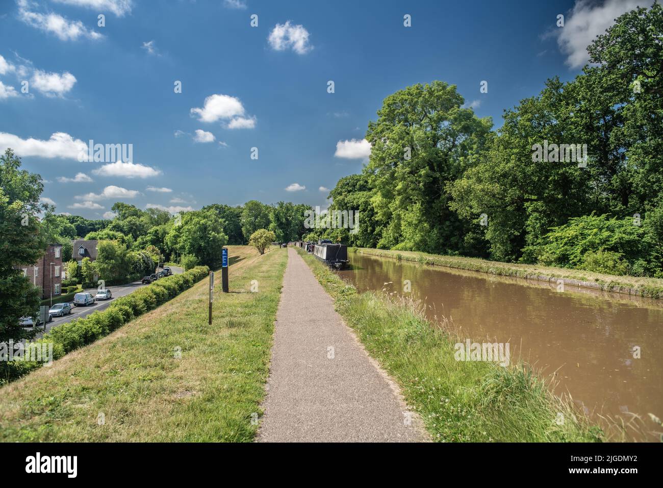 Nantwich Canal walks sunny day landscape, , Shropshire Union Canal ...