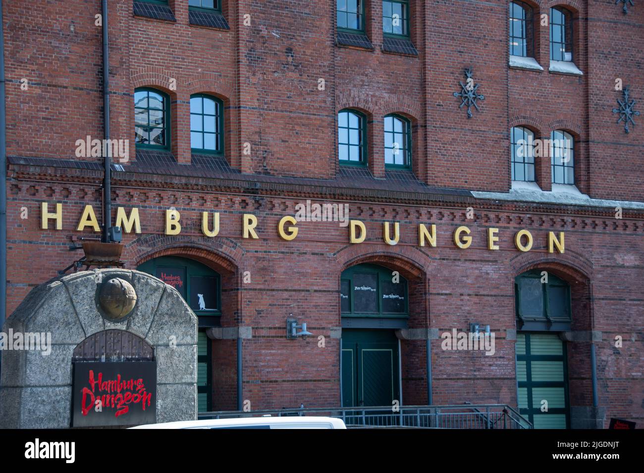 Hamburg, Germany 22 June 2022, The facade of the horror chamber ...