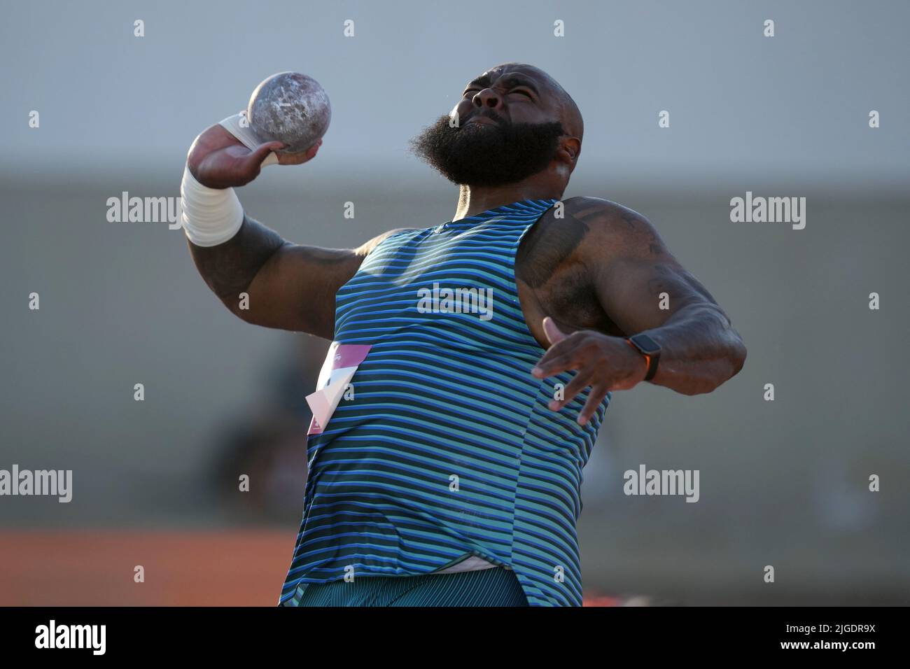 Darrell Hill wins the shot put at 69-4 3/4 (21.15m) during the Under ...
