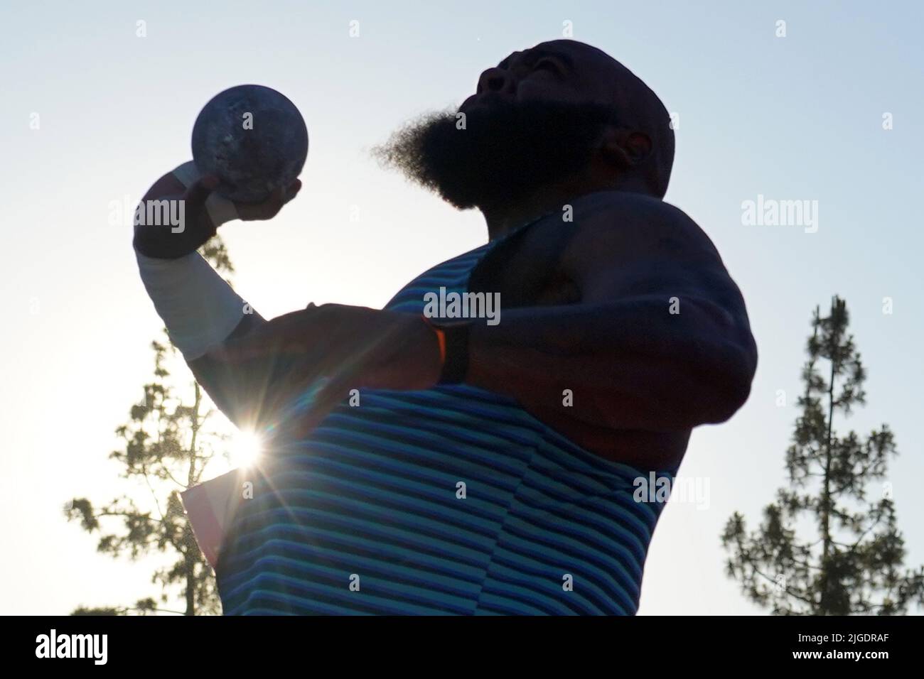 Darrell Hill wins the shot put at 69-4 3/4 (21.15m) during the Under ...
