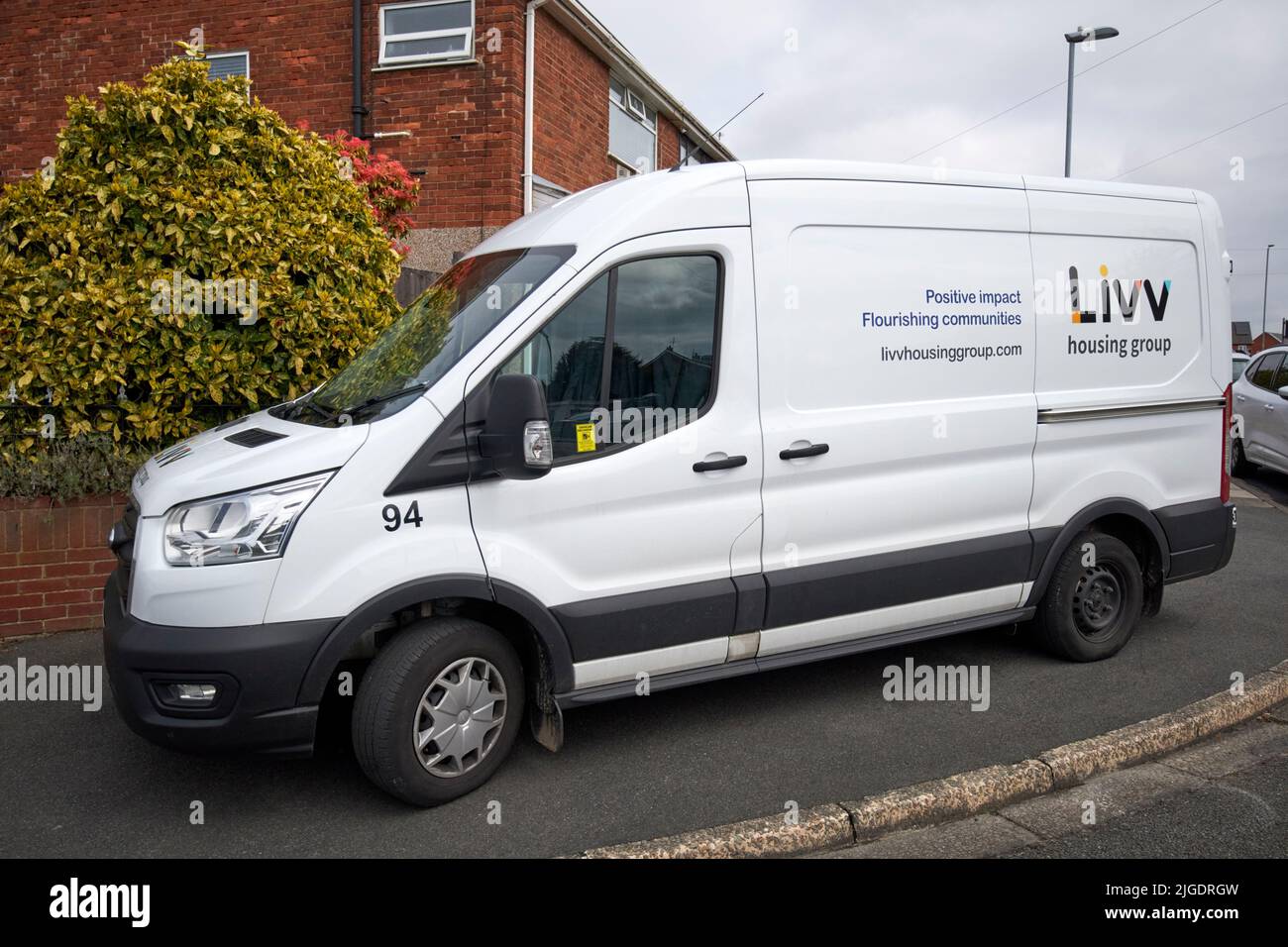Livv housing group van vehicle parked outside older property in ...