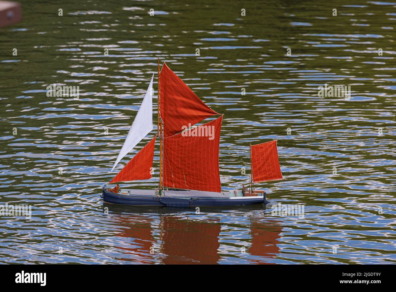 Model boats on Portishead lake Stock Photo - Alamy