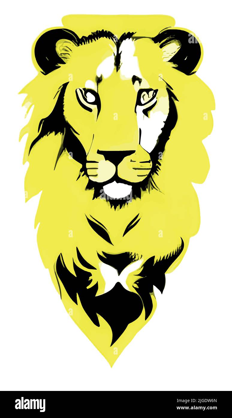 Cartoon lion looking up hi-res stock photography and images - Alamy