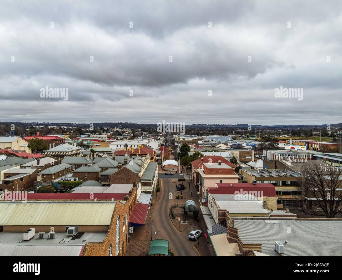 Aerial View of the town Armidale, NSW, 2340, Australia, with beautiful ...