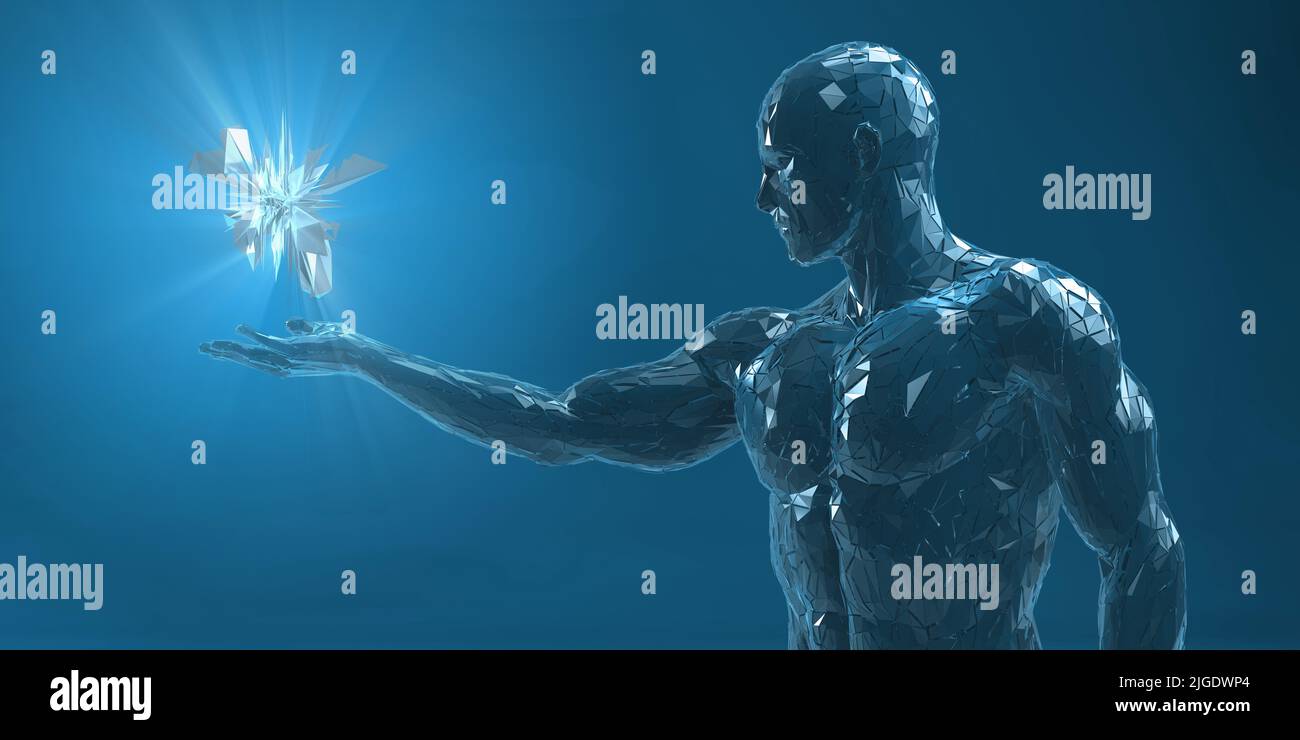 Creative Spark with Energy Technology Background as Concept Stock Photo ...