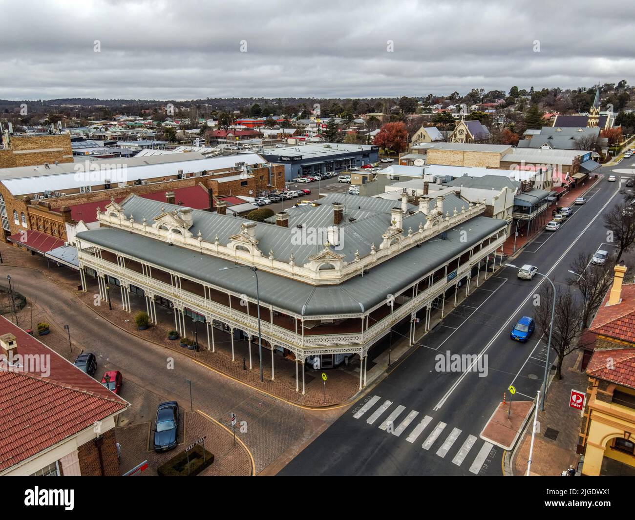 Aerial View of the town Armidale, NSW, 2340, Australia, with beautiful ...