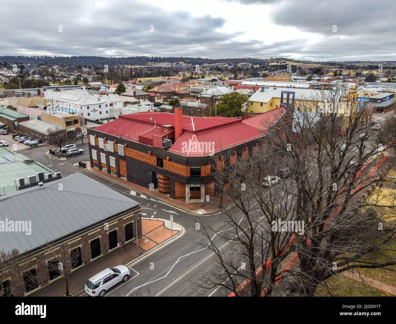 Aerial View of the town Armidale, NSW, 2340, Australia, with beautiful ...