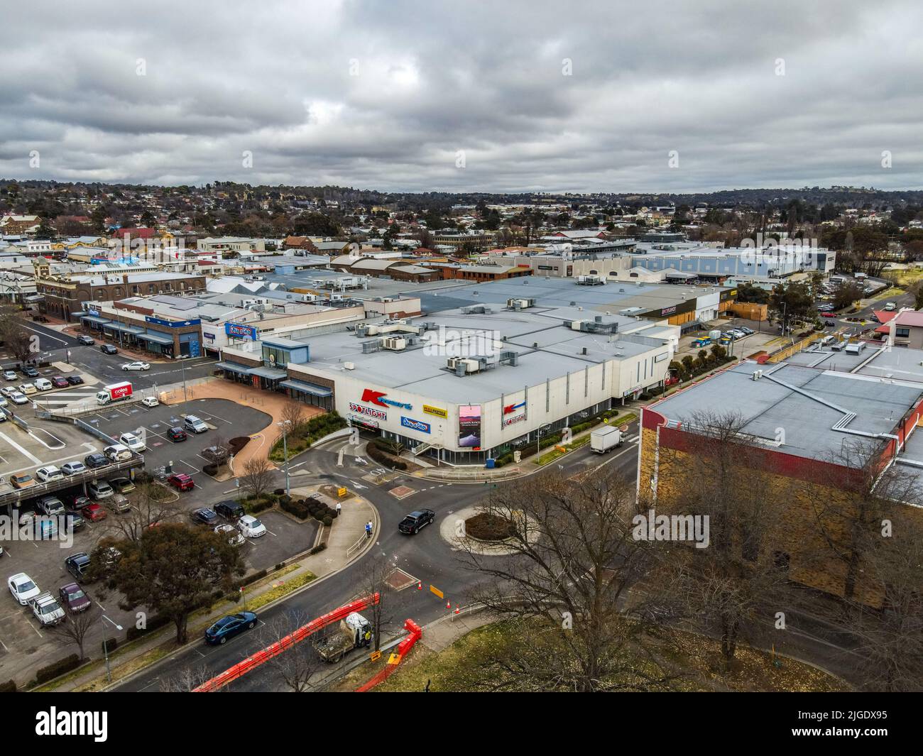 Aerial View of the town Armidale, NSW, 2340, Australia, with beautiful ...