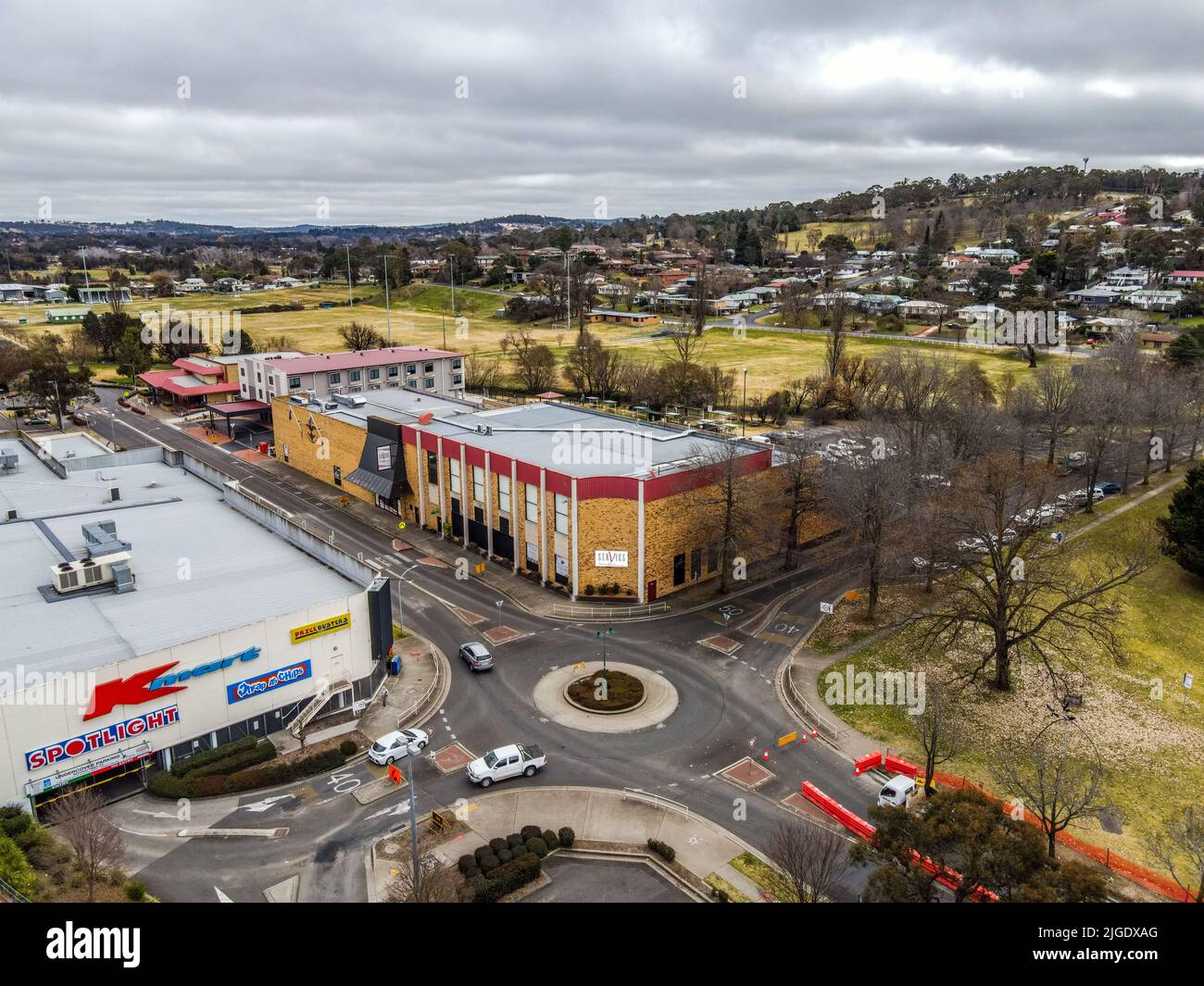 Aerial View of the town Armidale, NSW, 2340, Australia, with beautiful ...