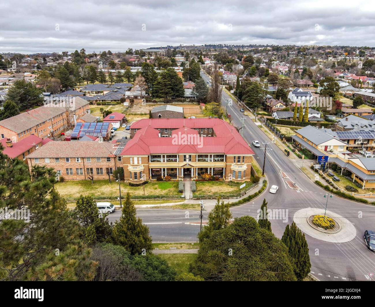 Aerial View of the town Armidale, NSW, 2340, Australia, with beautiful ...