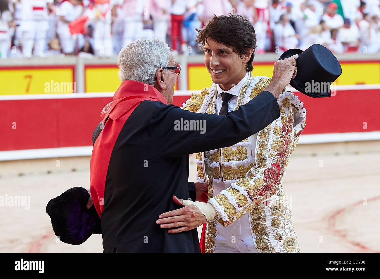 Peruvian bullfighting Andres Roca Rey challenges a Nunez del Cuvillo ...