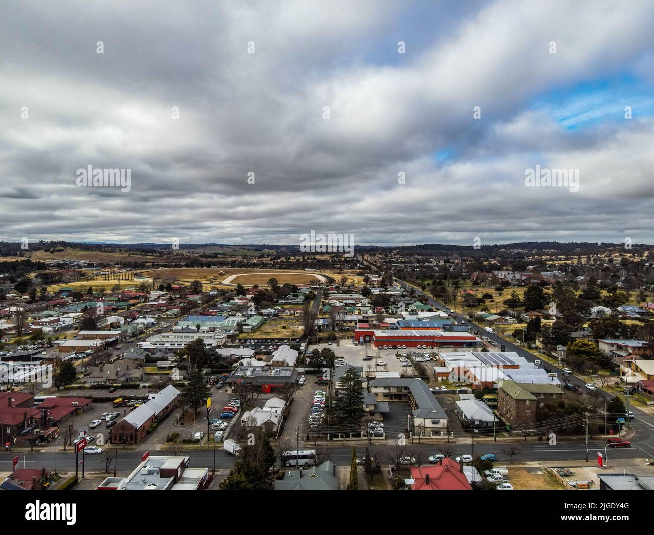 Aerial View of the town Armidale, NSW, 2340, Australia, with beautiful ...