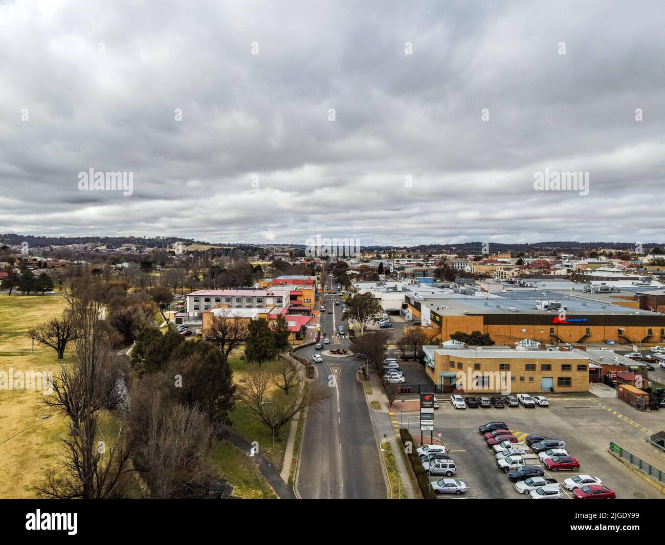 Aerial View of the town Armidale, NSW, 2340, Australia, with beautiful ...