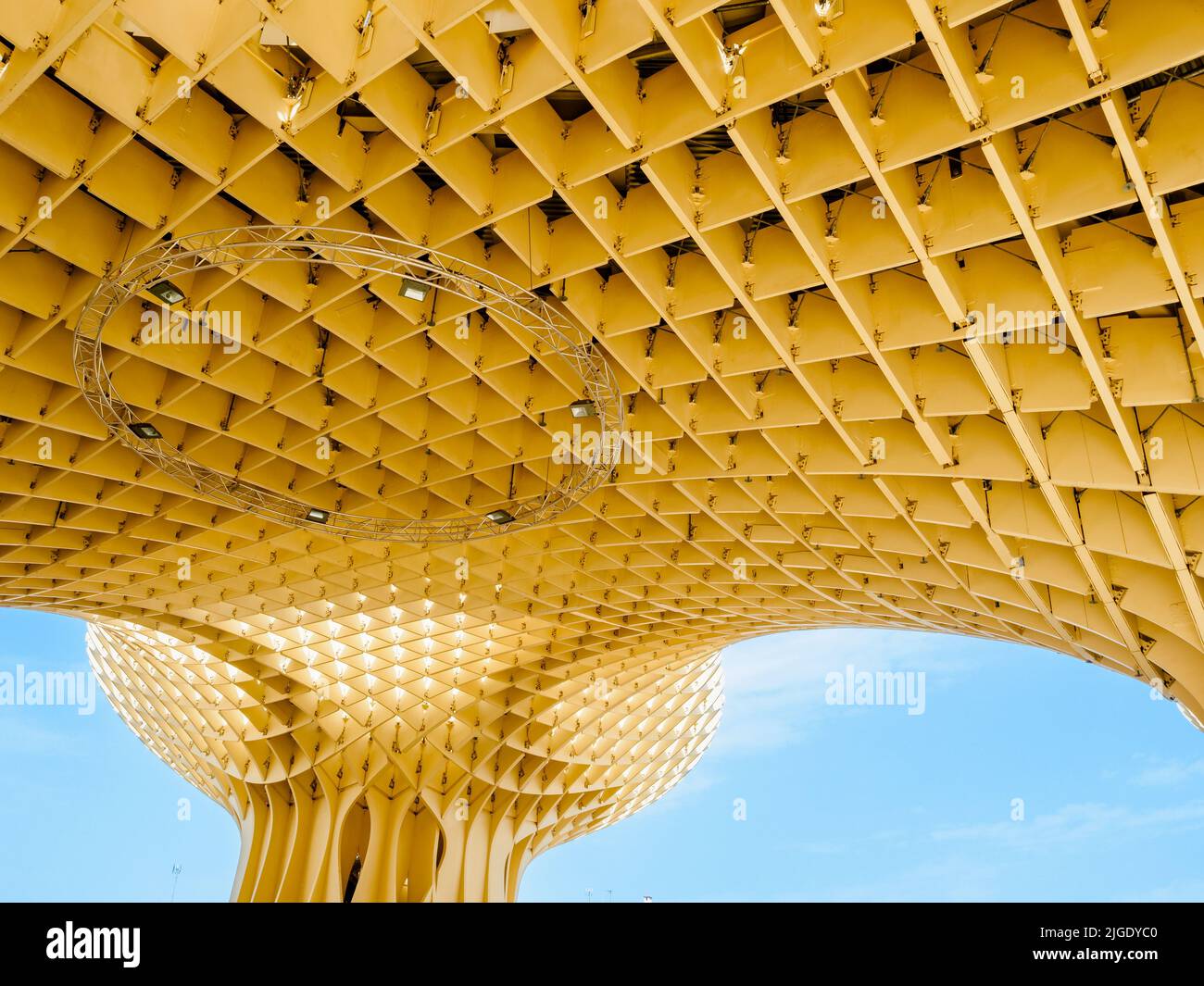 Detail of the wooden structure of the Metropol Parasol, also known as ...