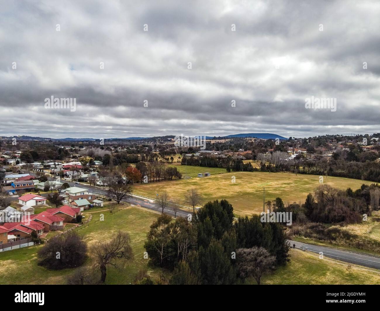 Aerial View of the town Armidale, NSW, 2340, Australia, with beautiful ...