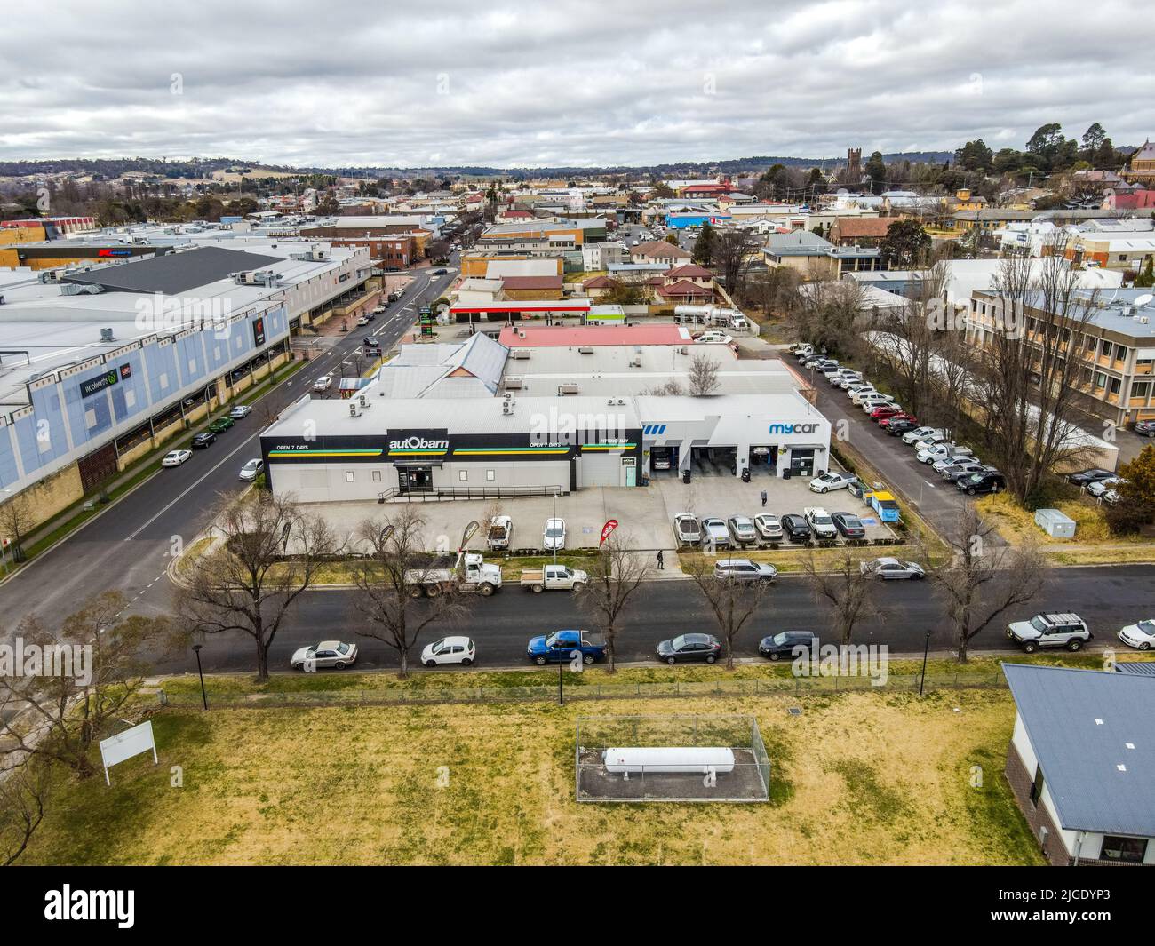 Aerial View of the town Armidale, NSW, 2340, Australia, with beautiful ...