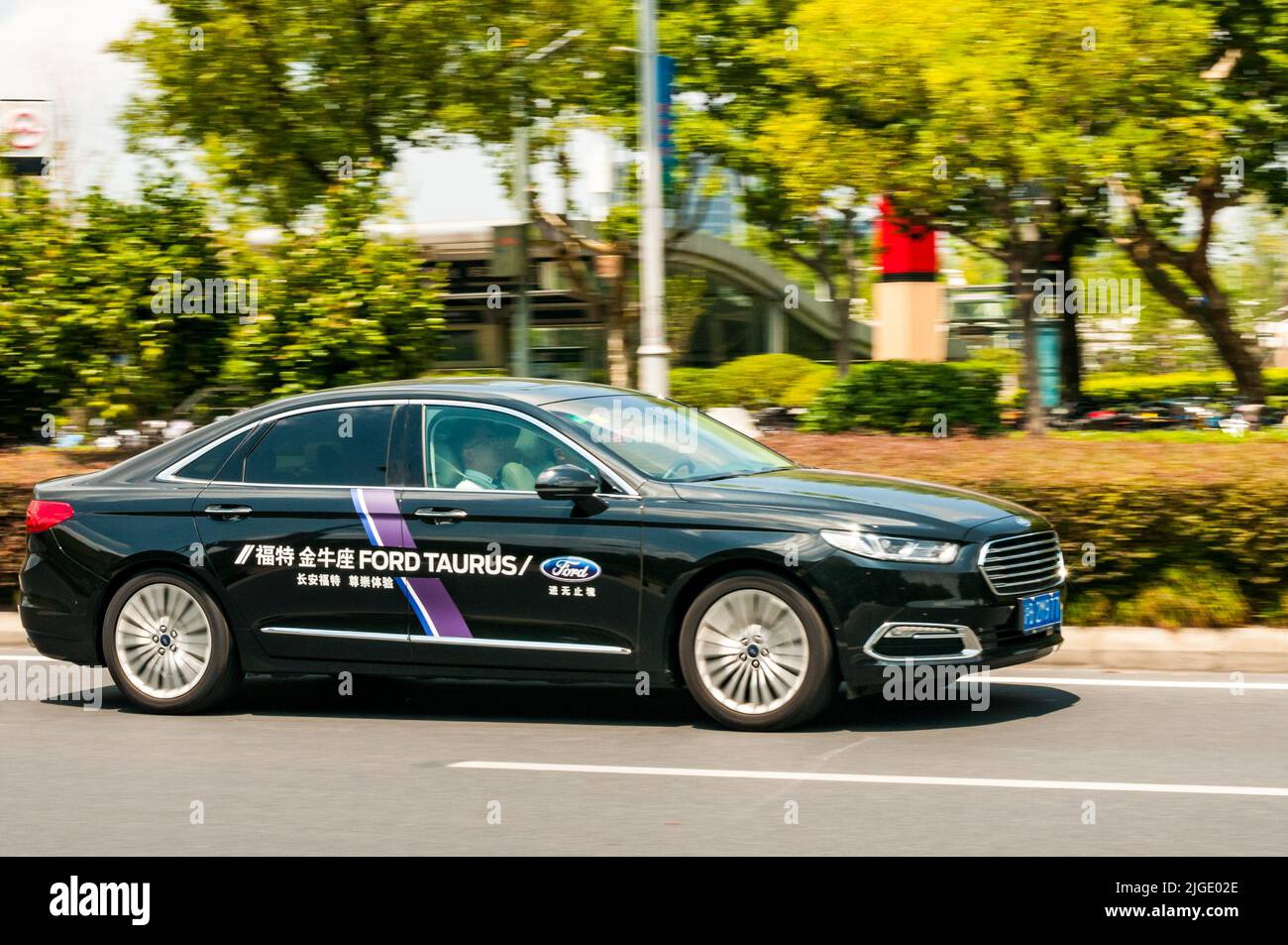 The Chinese Ford Taurus seen being driven on a test drive in Shanghai ...