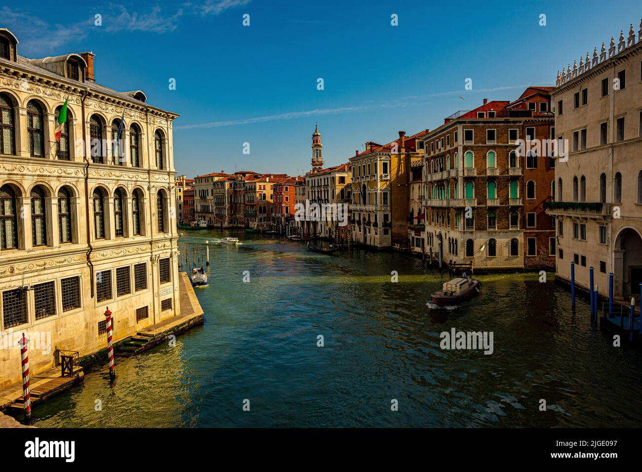 View from rialto bridge on grand canal in Venice Stock Photo - Alamy