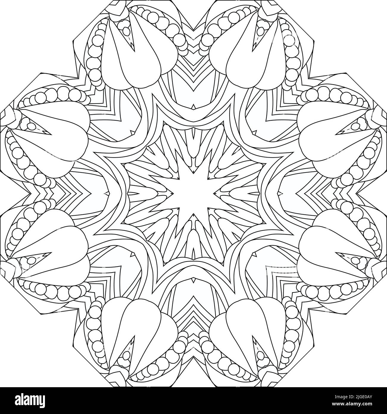 Vector Adult Coloring Book Textures. Hand-painted art design. Adult ...
