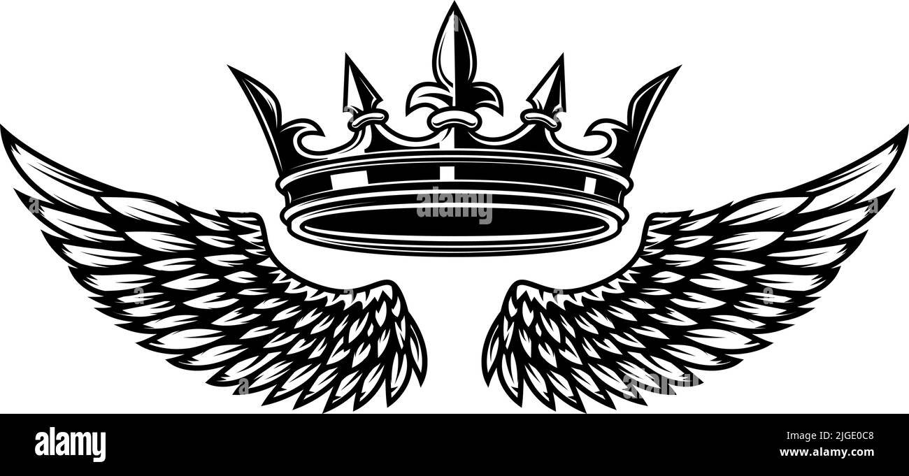 Crown and wings Stock Vector Images - Alamy