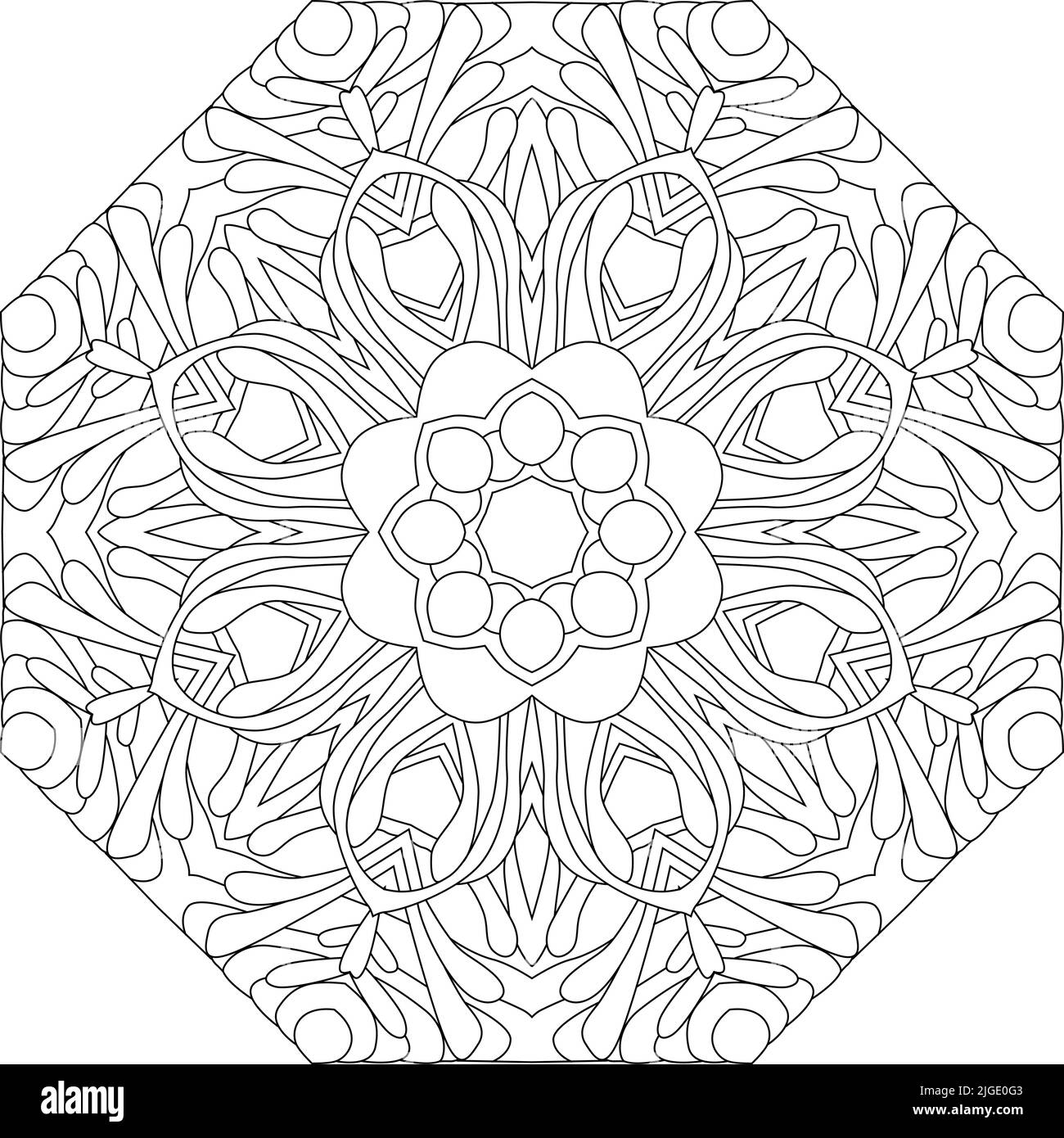 Vector Adult Coloring Book Textures. Hand-painted art design. Adult ...