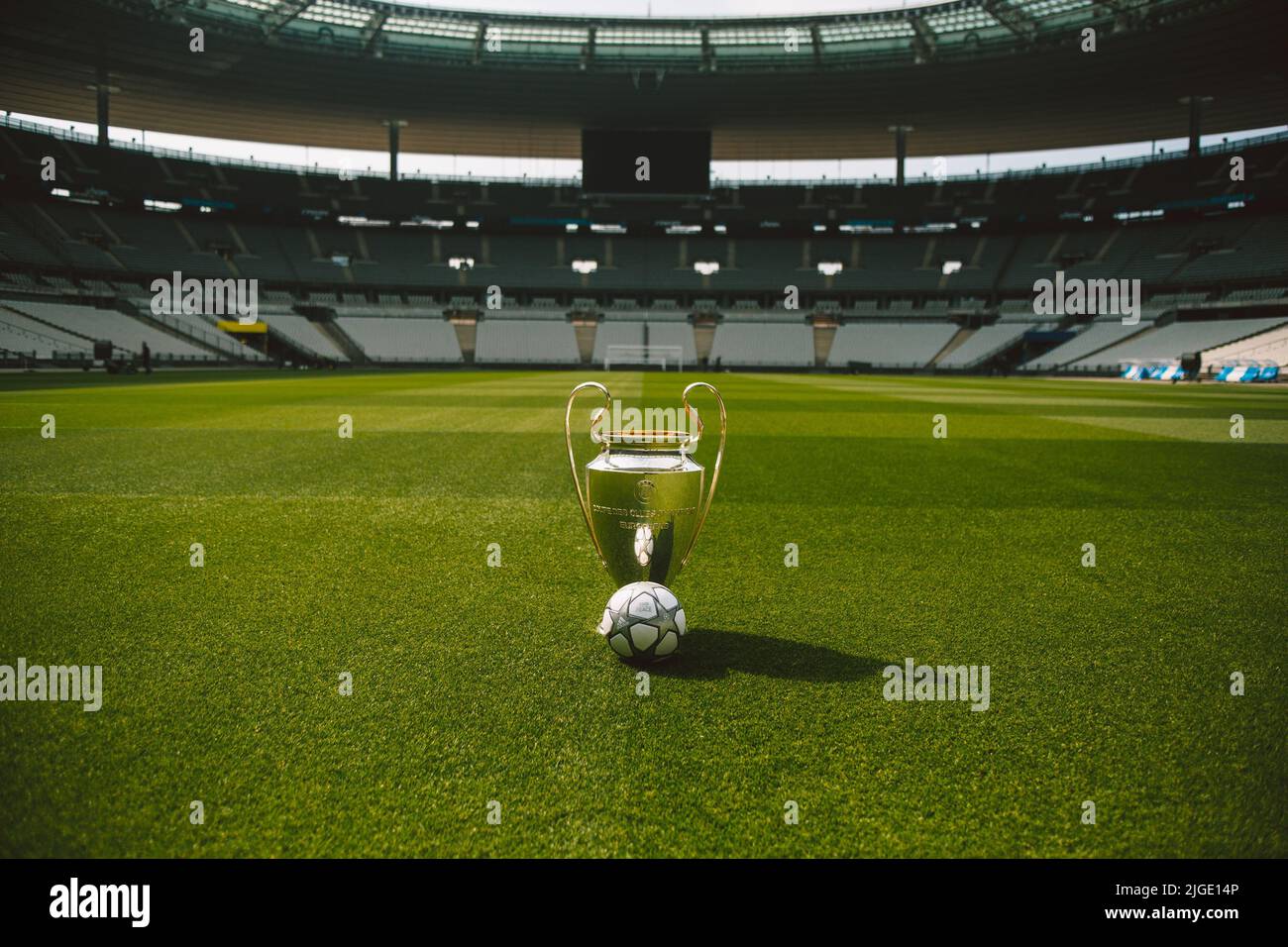 winner’s trophy and official match ball by Adidas for the final of the ...