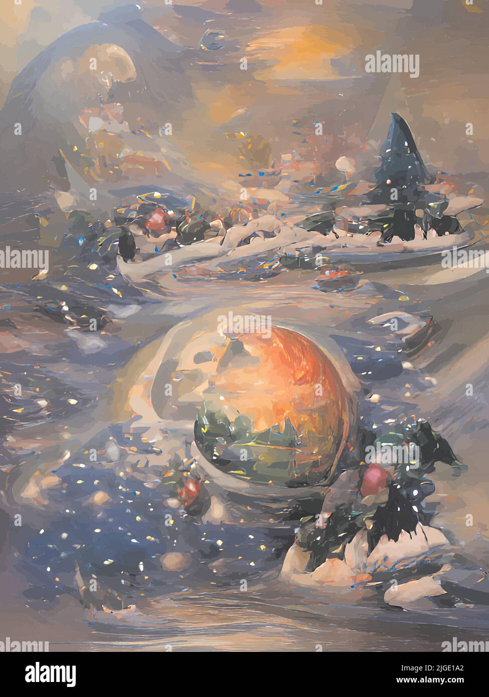 Apocalypse painting Stock Vector Images - Alamy