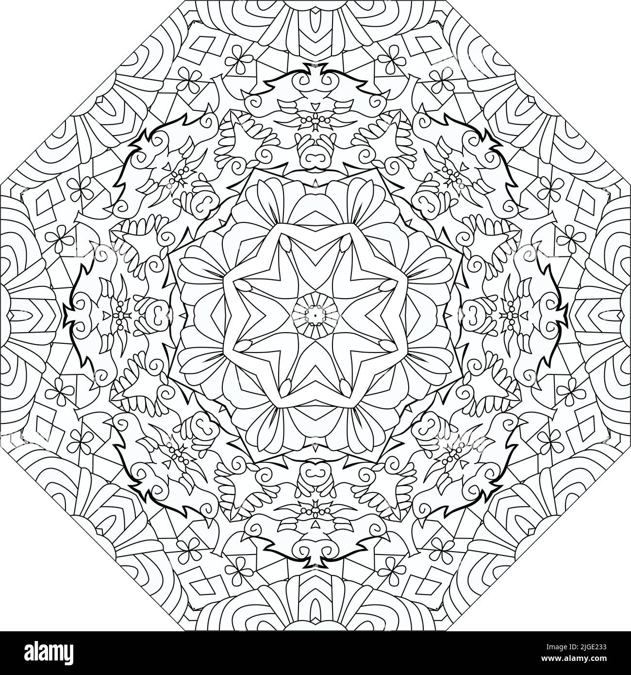 Vector Adult Coloring Book Textures. Hand-painted art design. Adult ...