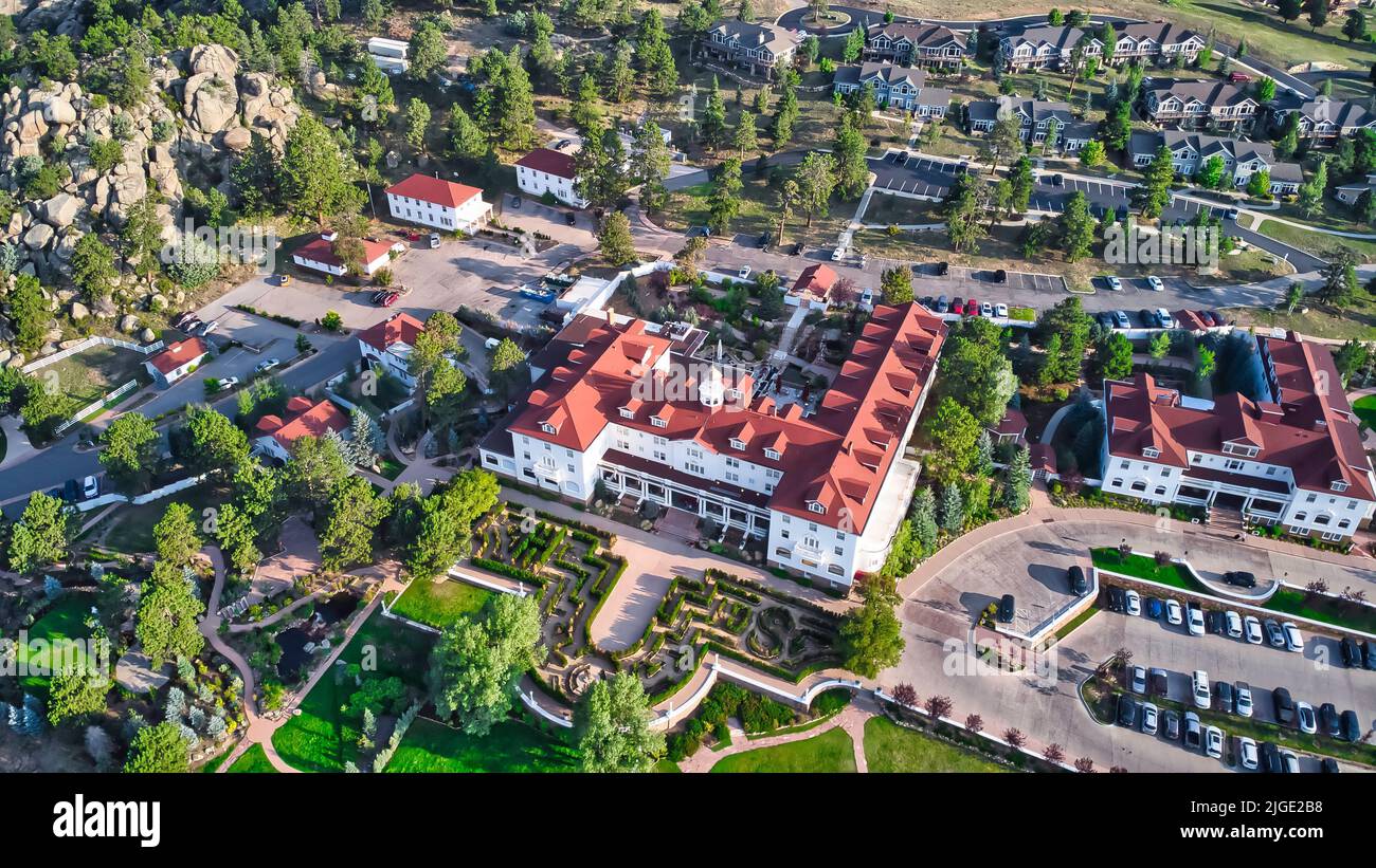 Aerial view stanley hotel in hi-res stock photography and images - Alamy