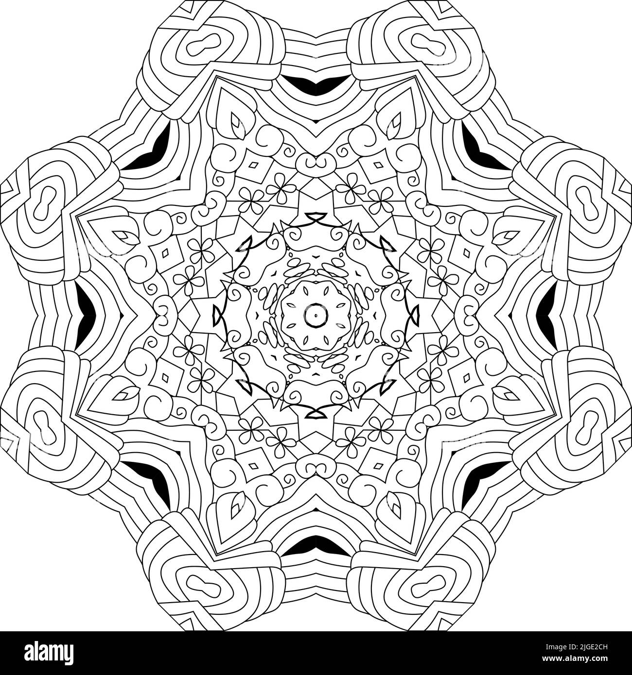 Vector Adult Coloring Book Textures. Hand-painted art design. Adult ...