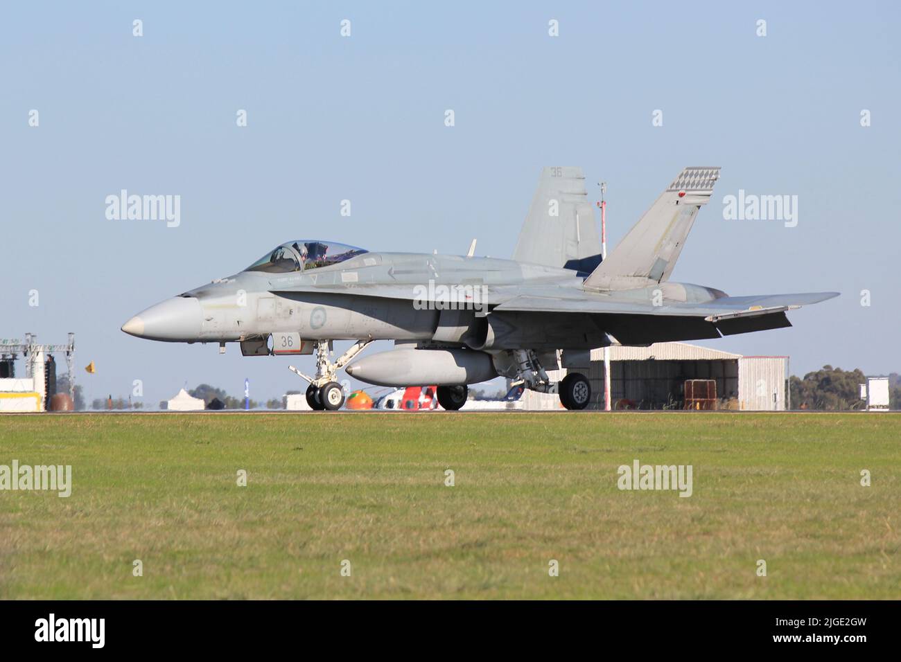 A view of the Royal Australian Air Force McDonnell Douglas F A 18 Stock ...